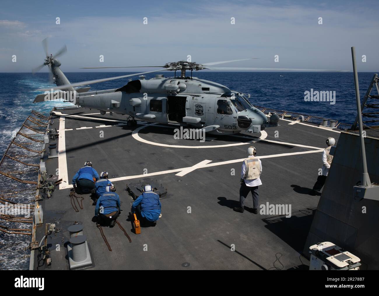 230503-N-DE439-1026 MEDITERRANEAN SEA (May 3, 2023) Sailors prepare to ...