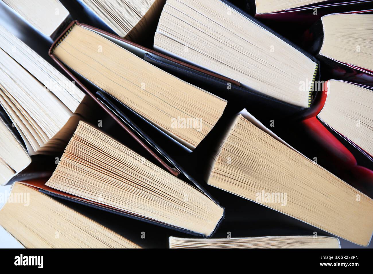 Collection of different books as background, top view Stock Photo - Alamy