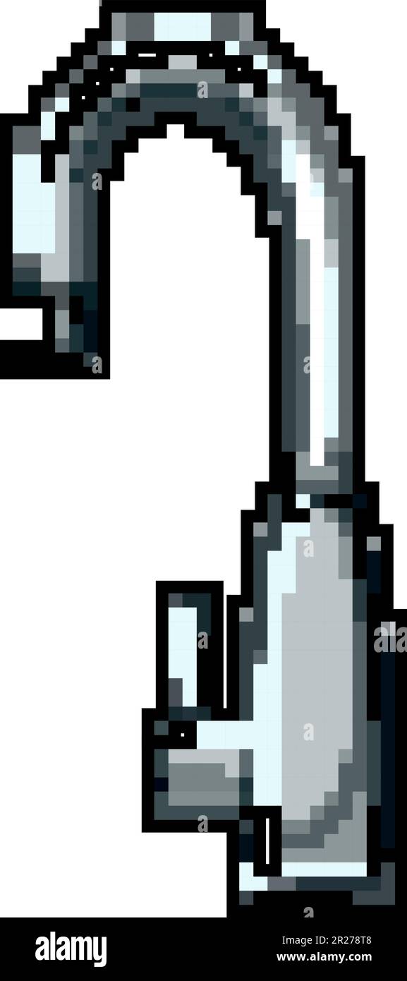 plumbing faucet water game pixel art vector illustration Stock Vector ...