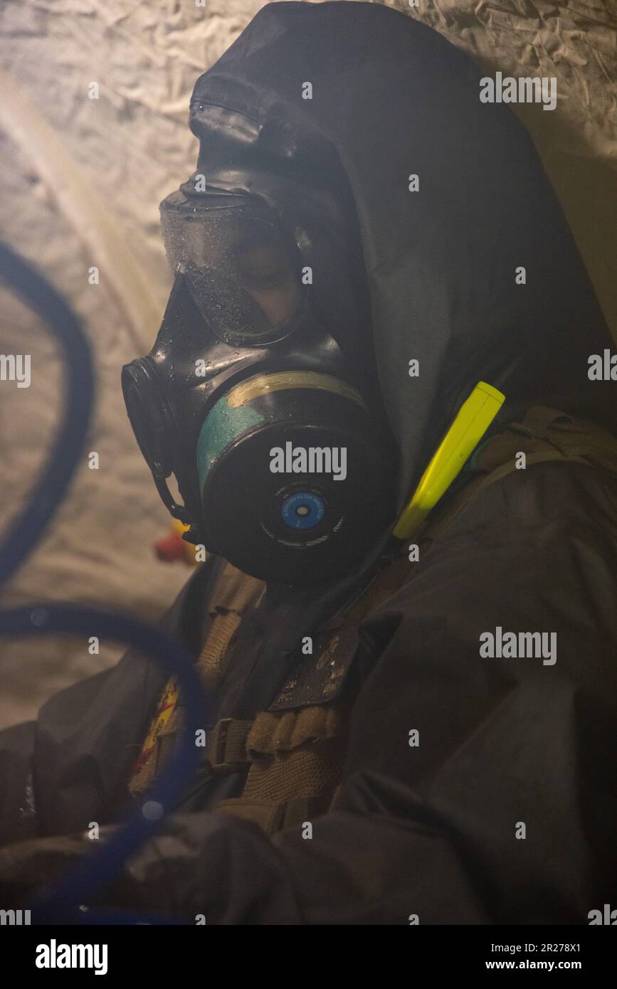 A U.S. Marine with the Chemical Biological Incident Response Force ...