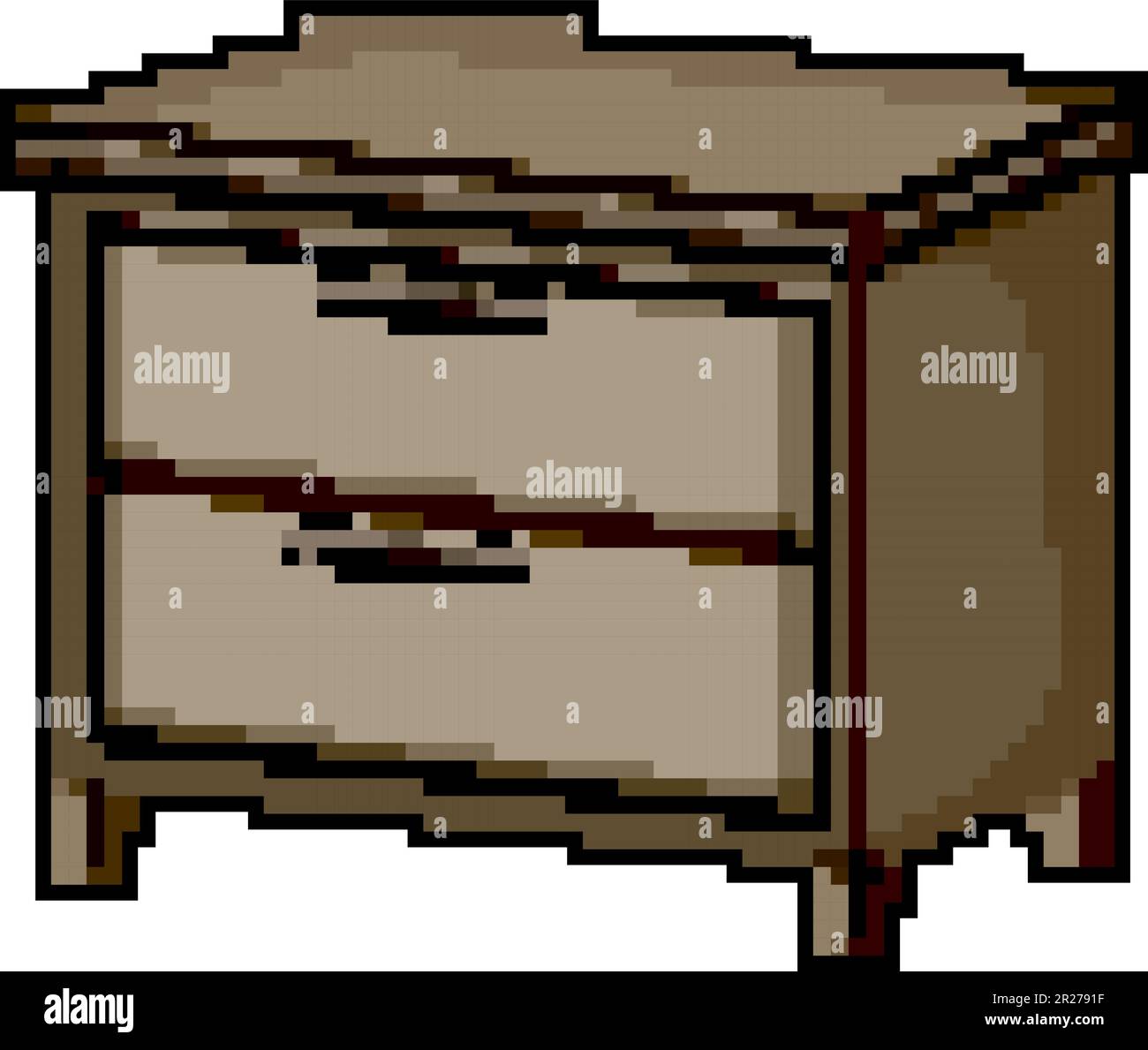 folder file cabinet game pixel art vector illustration Stock Vector ...