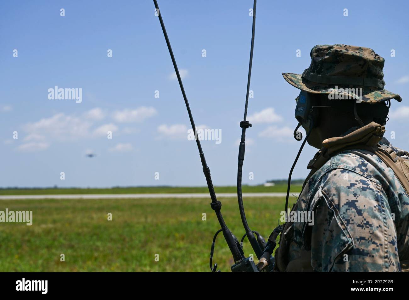 A U.S. Marine assigned to Marine Air Control Squadron, Company K ...
