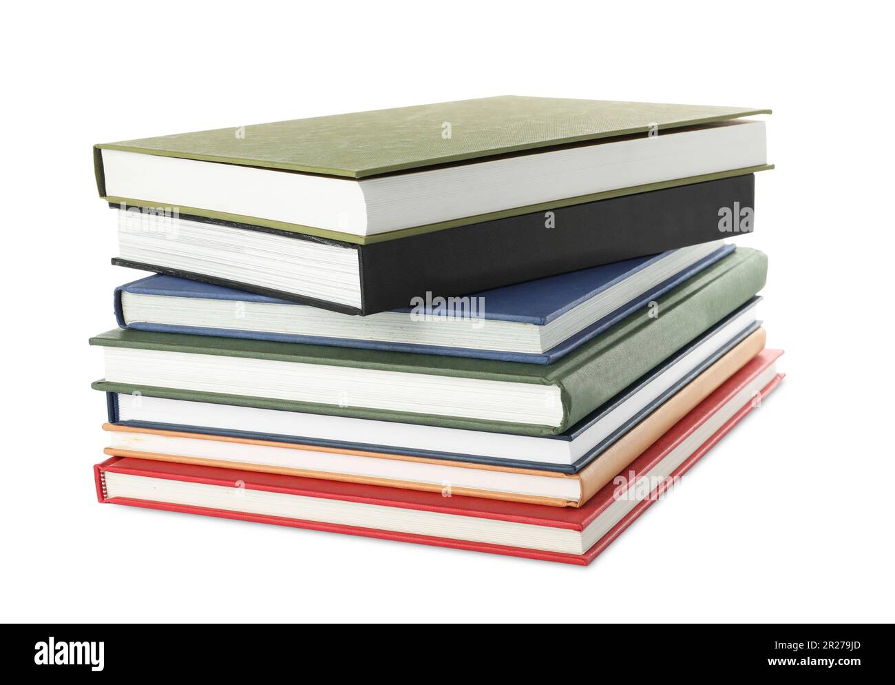 Many different books stacked on white background Stock Photo - Alamy
