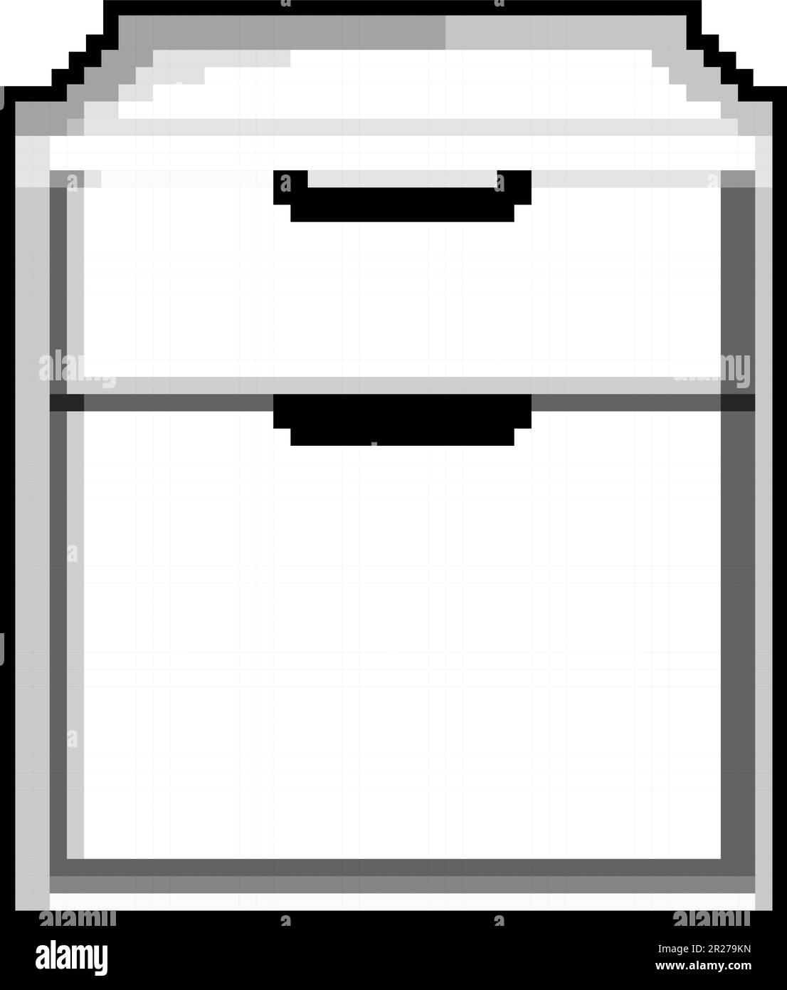 organization file cabinet game pixel art vector illustration Stock ...