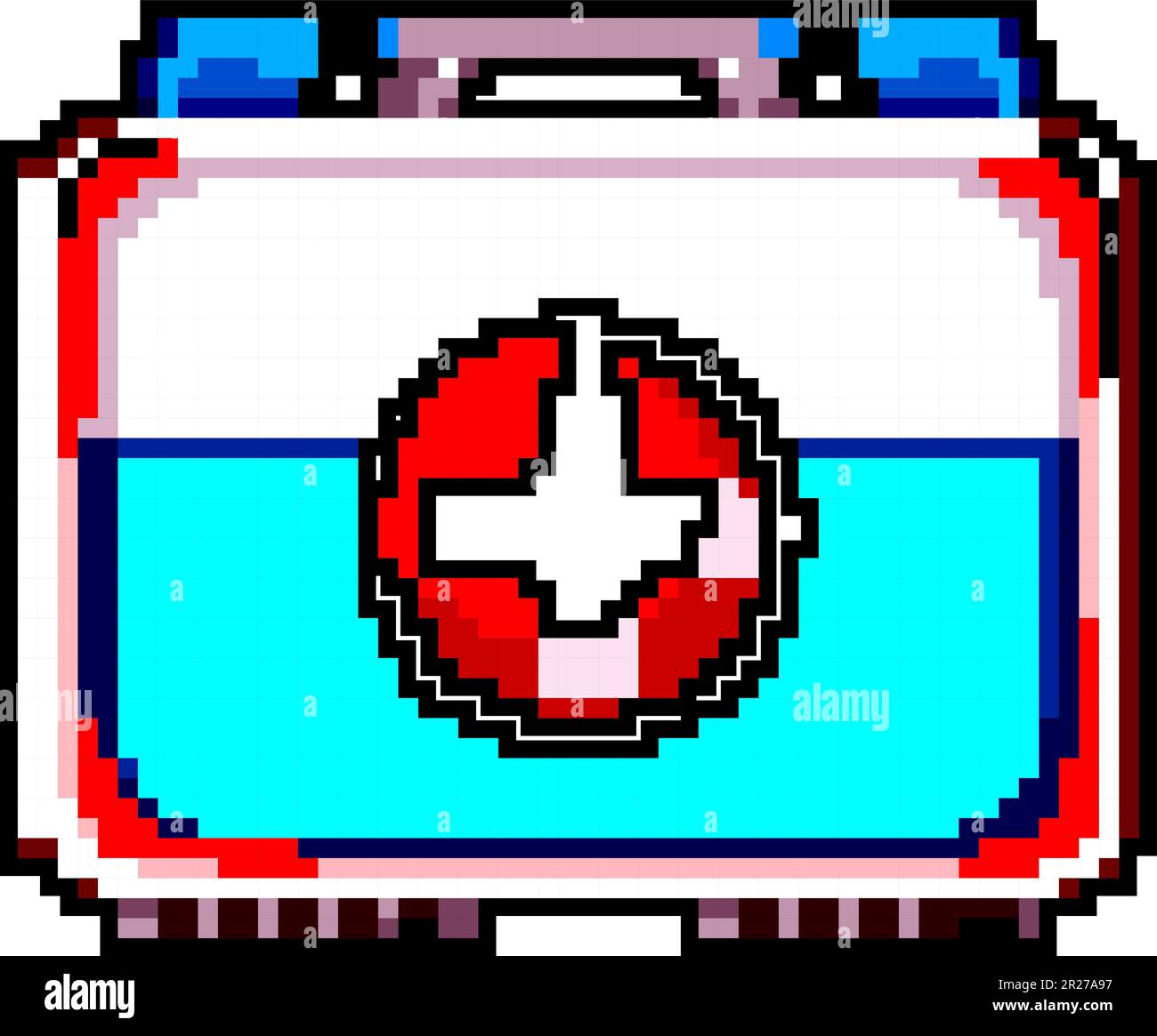 medicine first aid kit game pixel art vector illustration Stock Vector ...