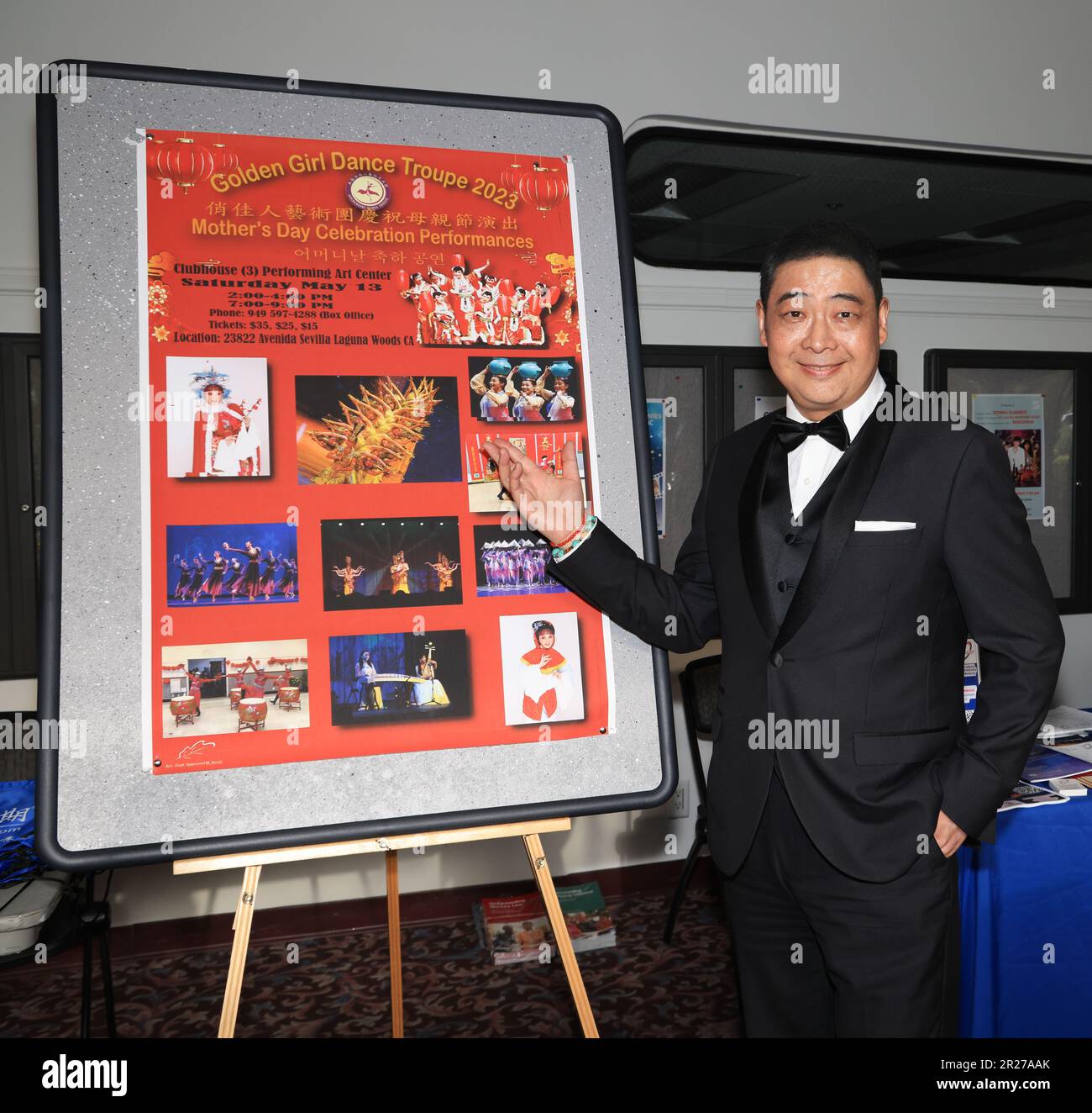 Laguna Woods, California, USA. 13th May, 2023. TV host Joey Zhou ...
