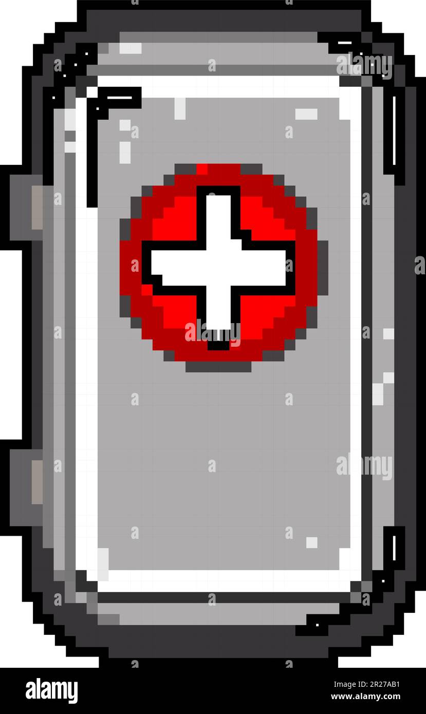 emergency first aid kit game pixel art vector illustration Stock Vector ...