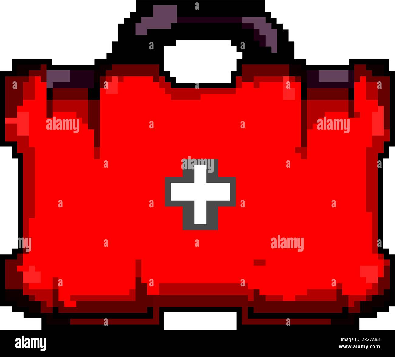 cross first aid kit game pixel art vector illustration Stock Vector ...
