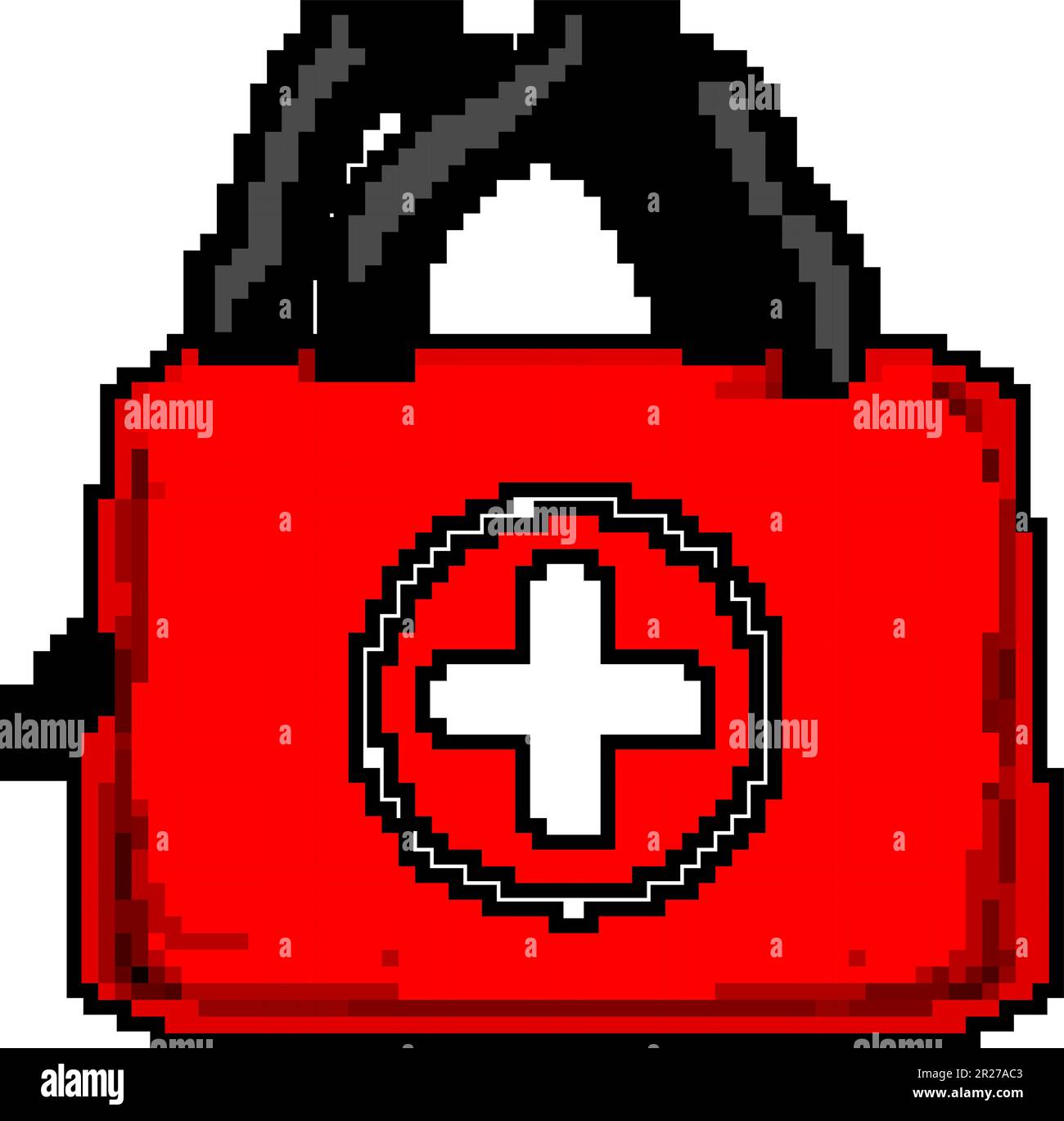 care first aid kit game pixel art vector illustration Stock Vector ...