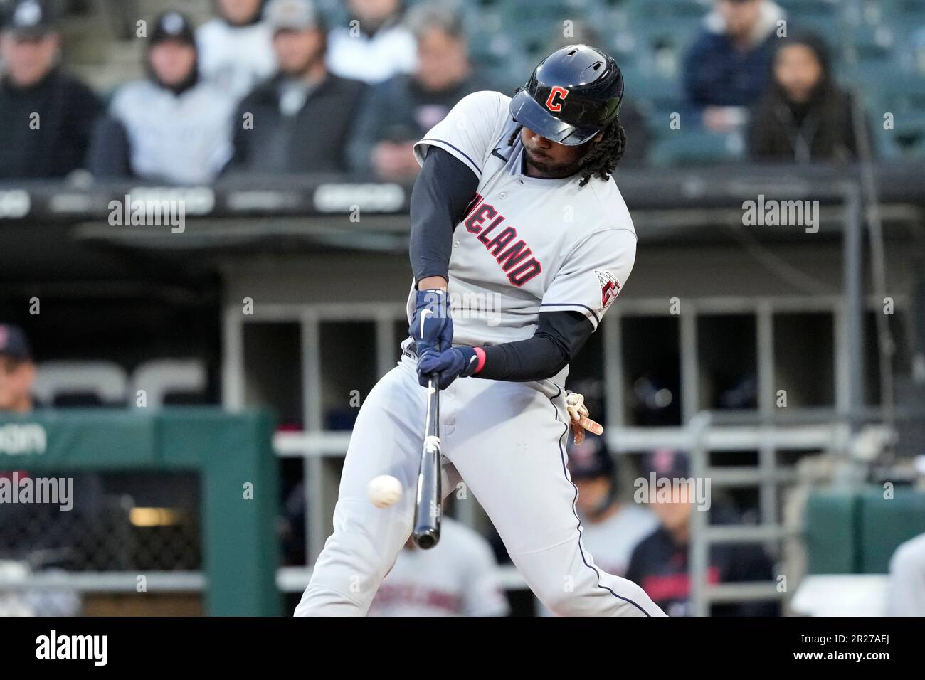 Cleveland Guardians' Josh Bell hits an RBI double off Chicago White Sox ...