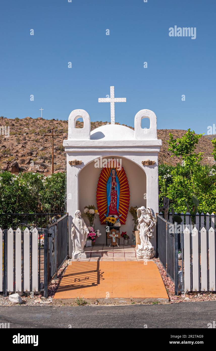 Borrego Springs, CA, USA - April 24, 2023: Our Lady of Guadalupe Virgin ...