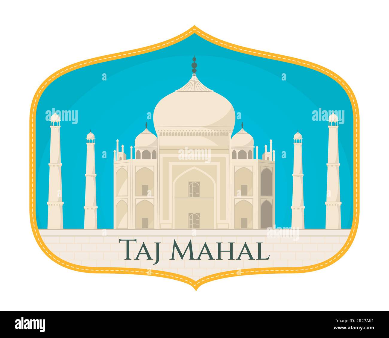 Taj Mahal the Landmark of India Illustration Stock Vector Image & Art ...