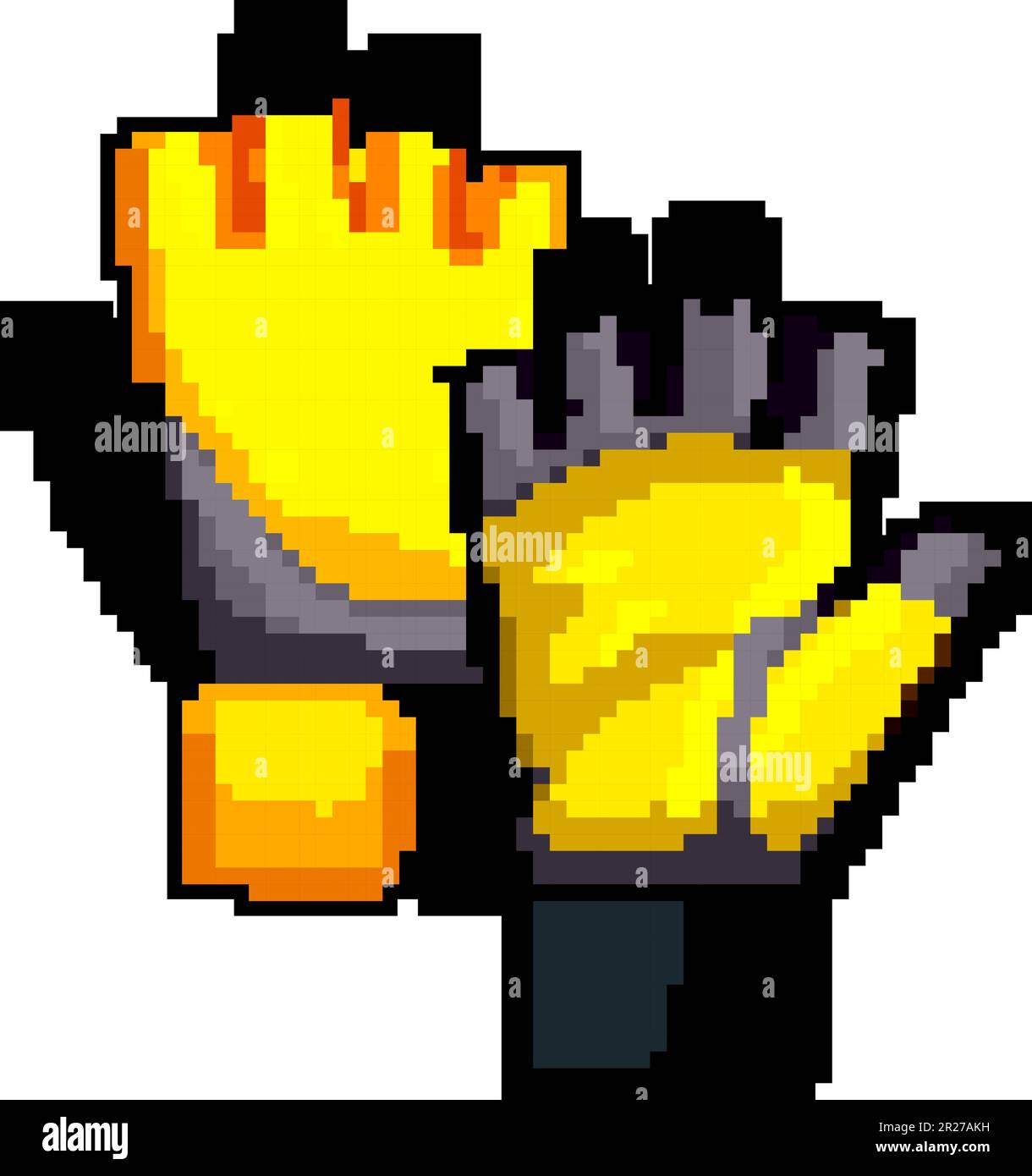 sport fitness gloves game pixel art vector illustration Stock Vector ...