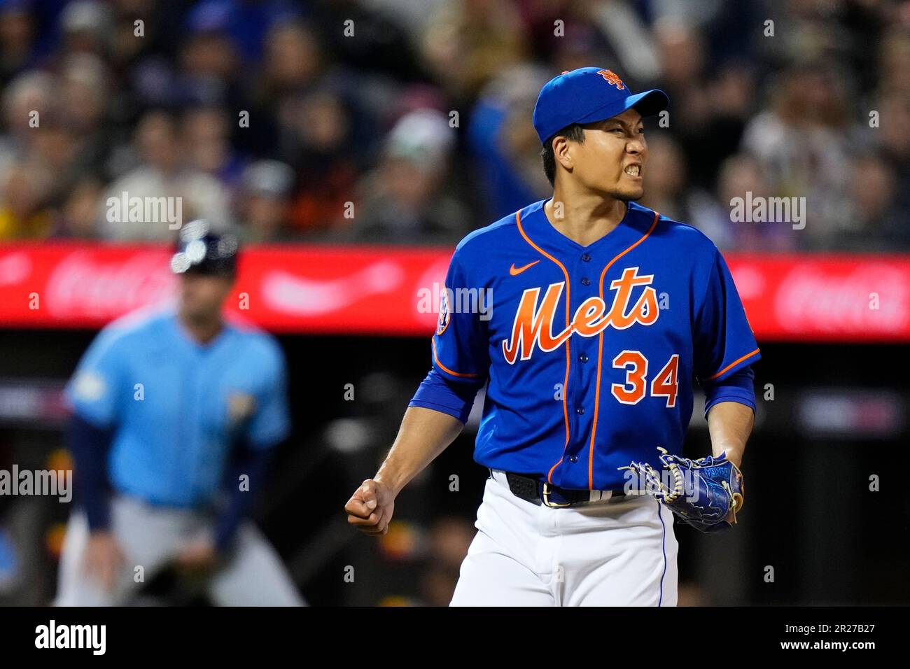 New York Mets starting pitcher Kodai Senga, of Japan, celebrates after ...
