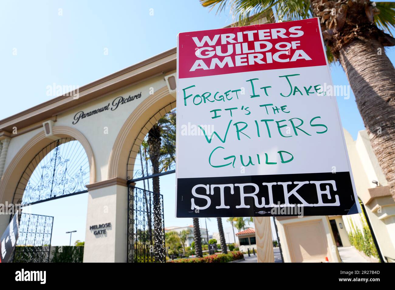 A sign referring to a famous line of dialogue from the Paramount Pictures film "Chinatown" is ...
