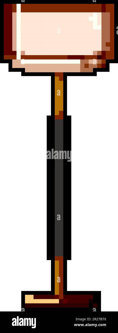 decor floor lamp game pixel art vector illustration Stock Vector Image ...