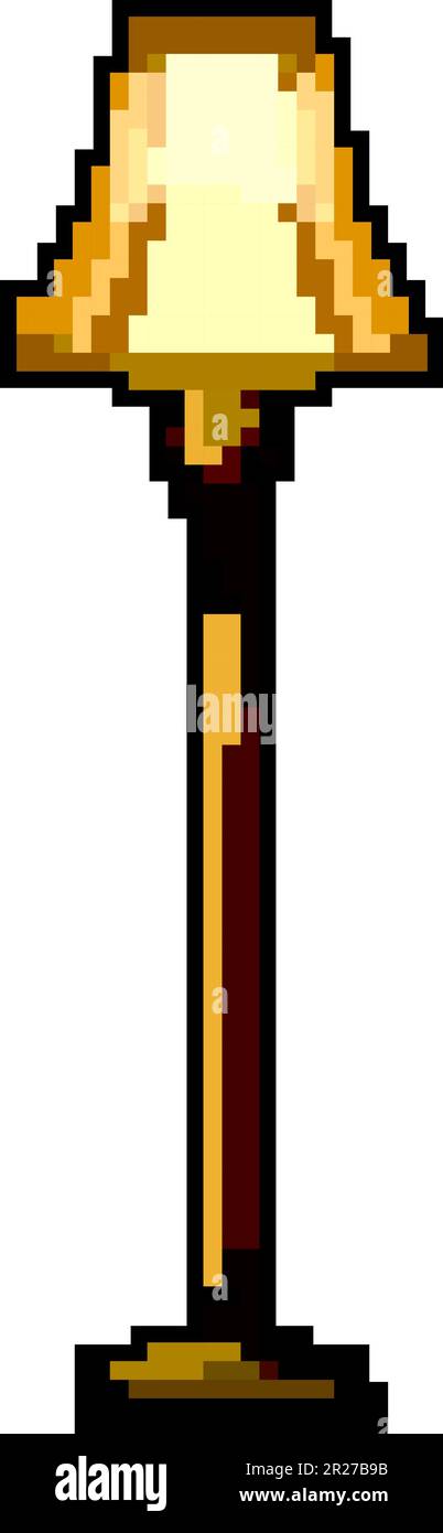 light floor lamp game pixel art vector illustration Stock Vector Image ...