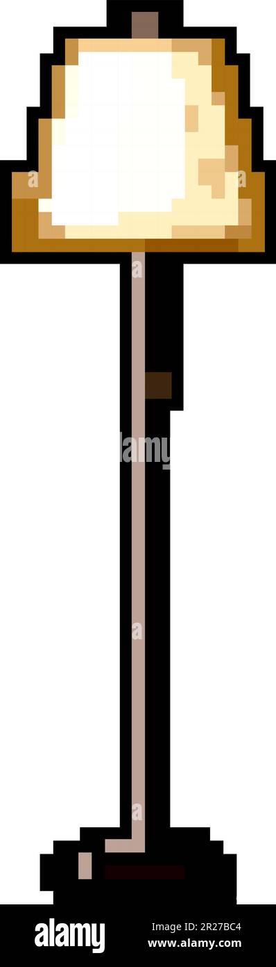 object floor lamp game pixel art vector illustration Stock Vector Image ...