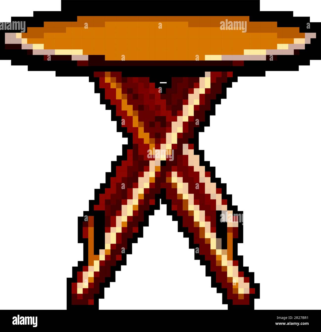 wood folding table game pixel art vector illustration Stock Vector Image & Art - Alamy