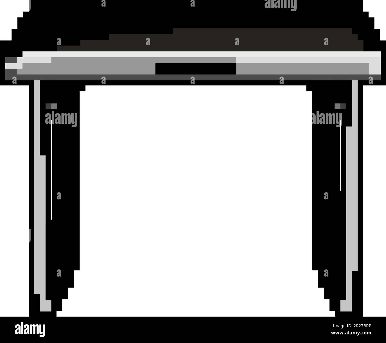 metal folding table game pixel art vector illustration Stock Vector ...