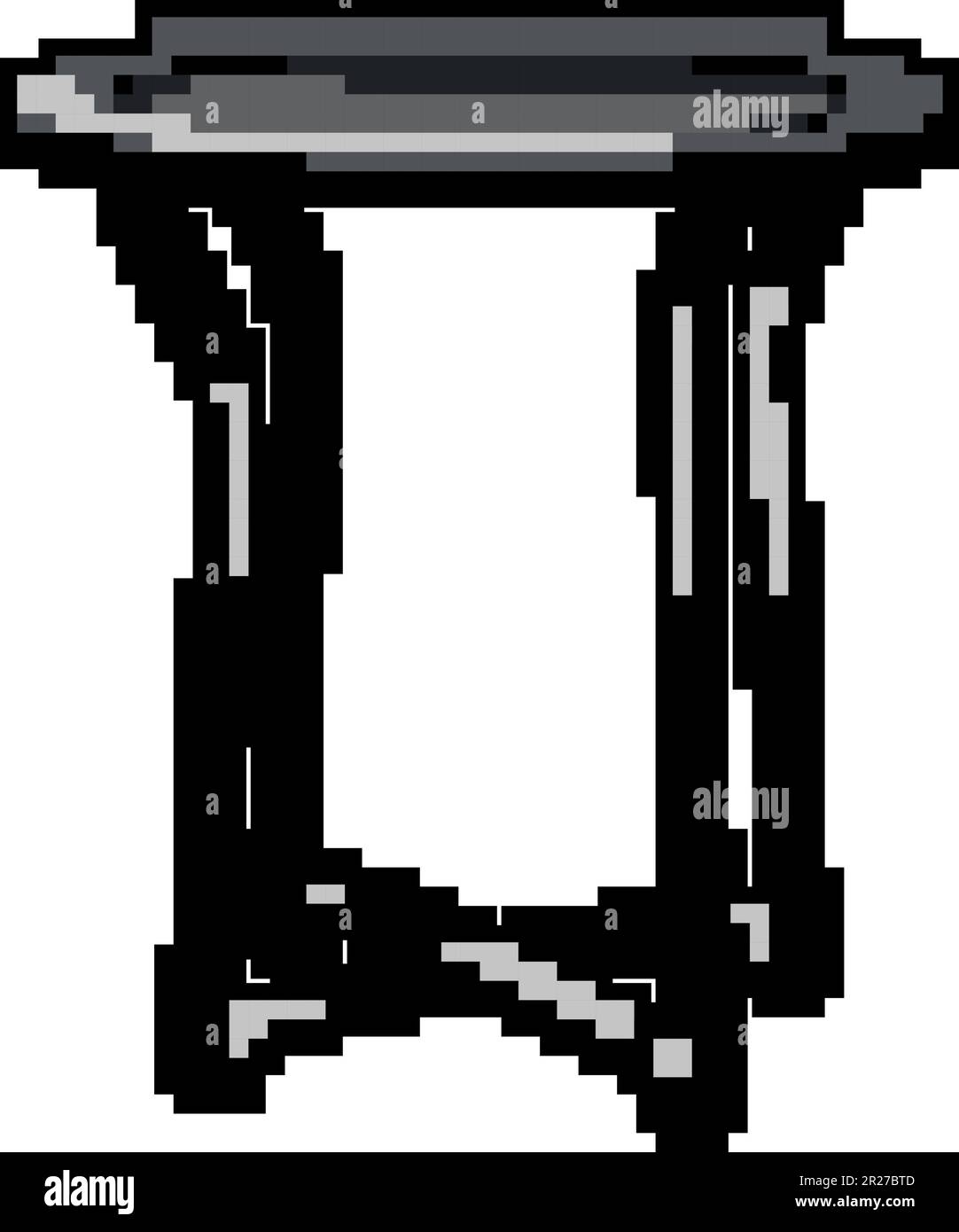 empty folding table game pixel art vector illustration Stock Vector ...