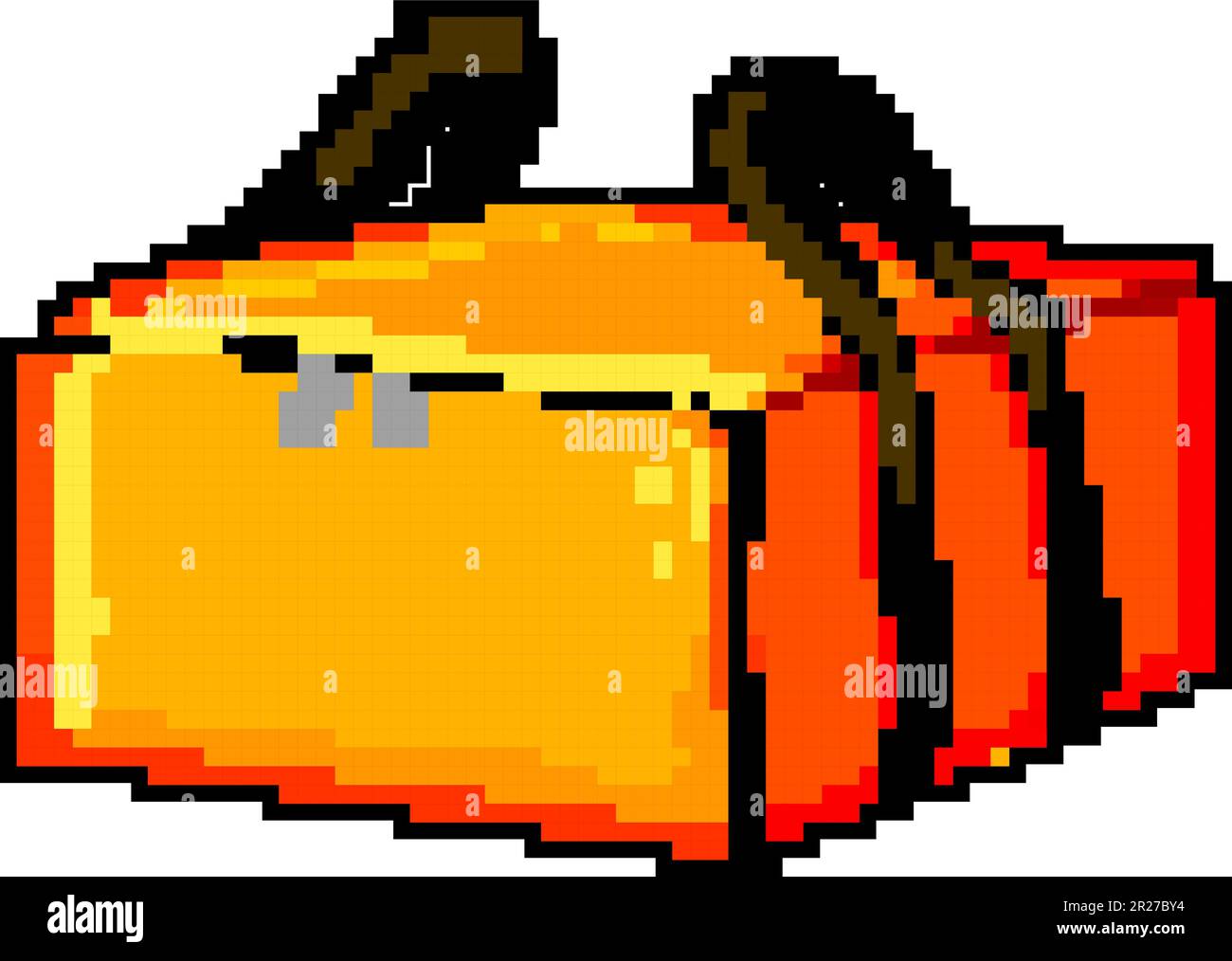 box food delivery bag game pixel art vector illustration Stock Vector ...