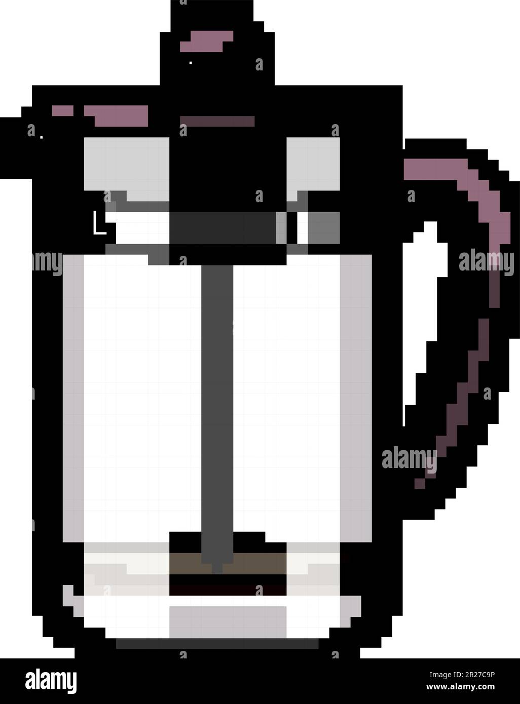 cup french press coffee game pixel art vector illustration Stock Vector ...