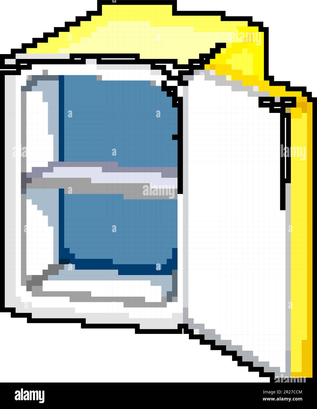 empty fridge refrigerator game pixel art vector illustration Stock ...