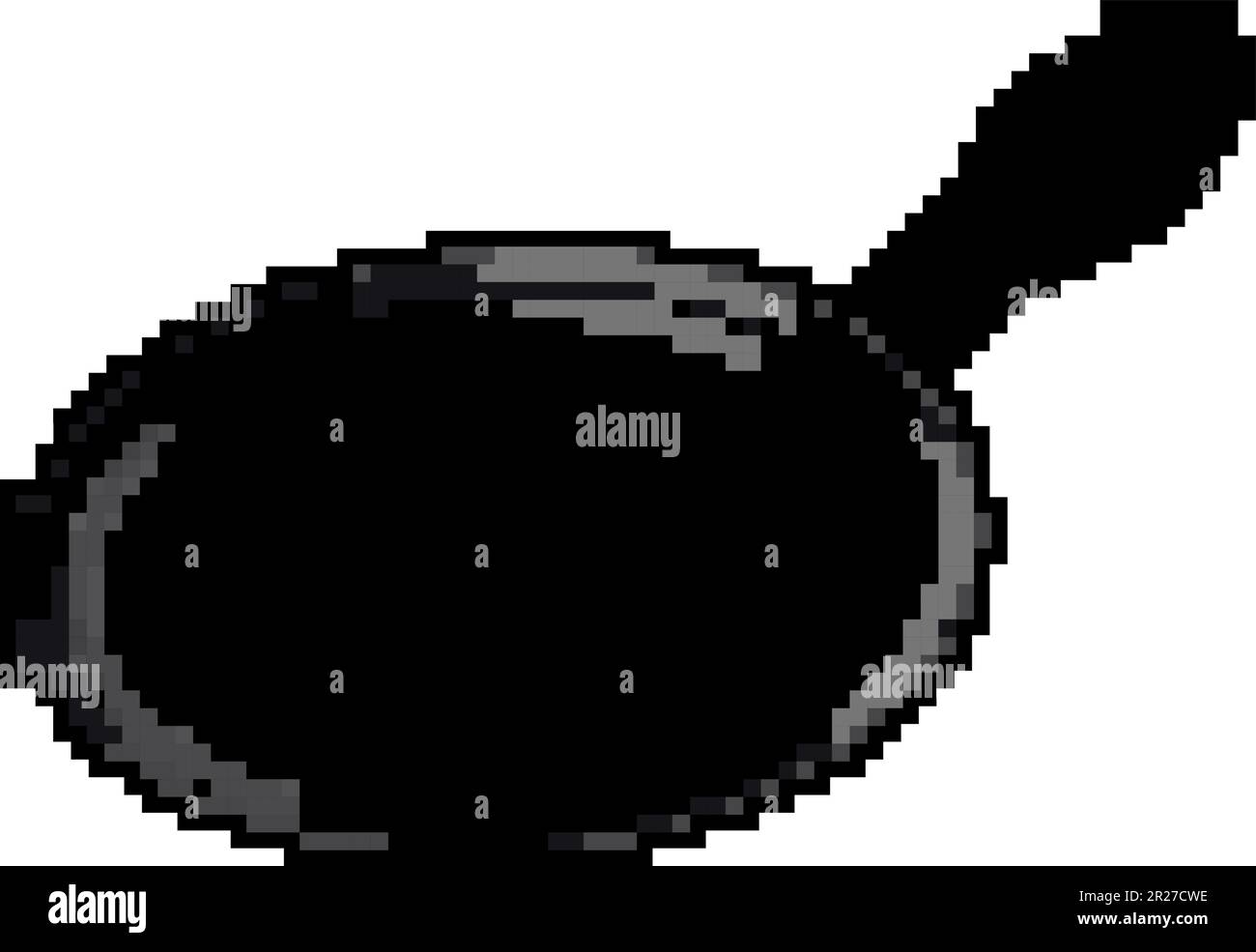 cooking frying pan kitchen game pixel art vector illustration Stock ...