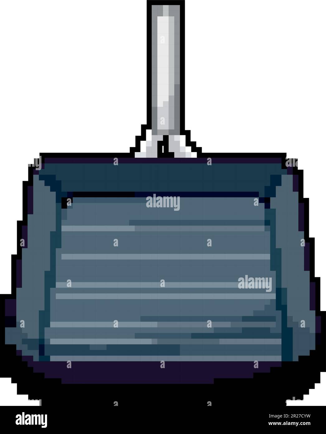 chef frying pan kitchen game pixel art vector illustration Stock Vector ...