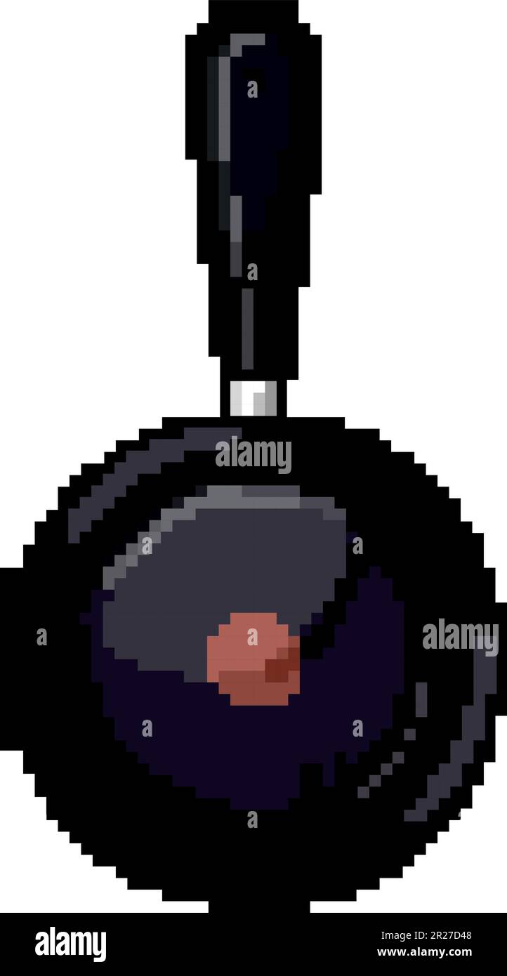 empty frying pan kitchen game pixel art vector illustration Stock ...