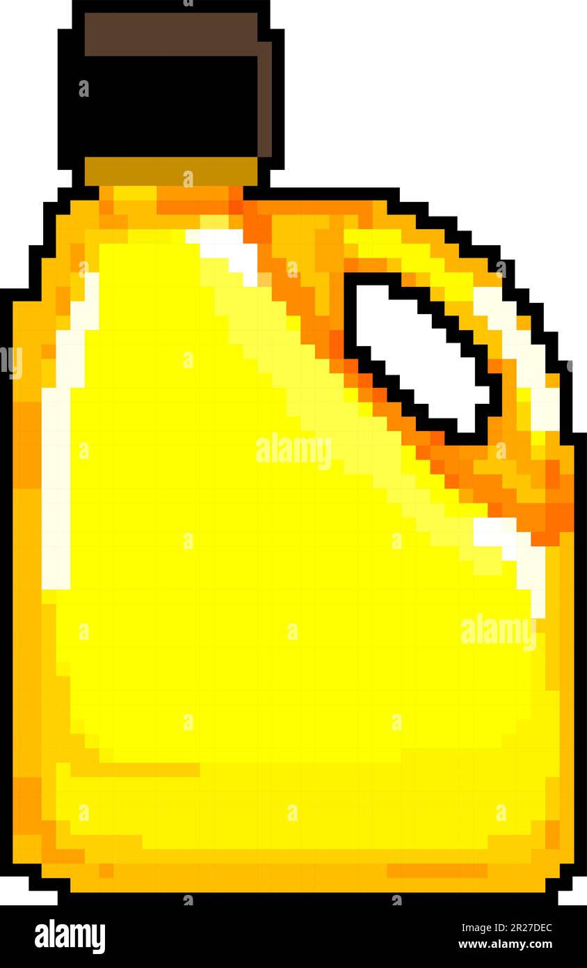 liquid fuel can game pixel art vector illustration Stock Vector Image ...