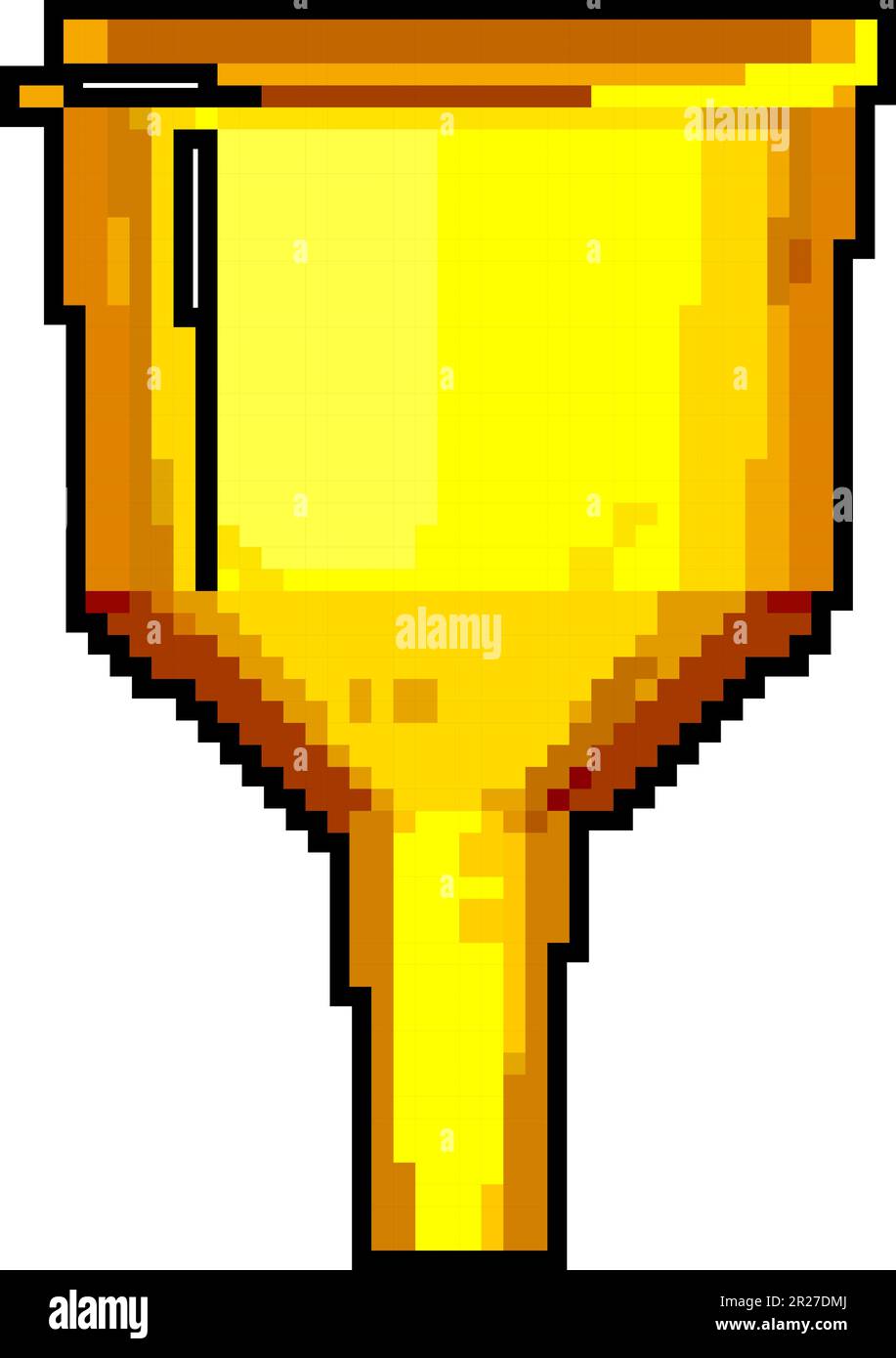 marketing funnel business game pixel art vector illustration Stock ...