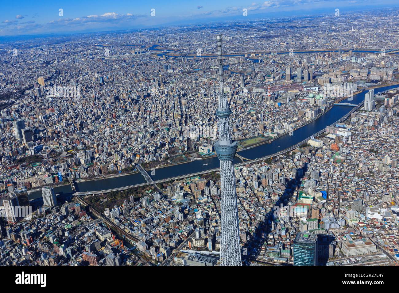Japan river winter aerial hi-res stock photography and images - Alamy