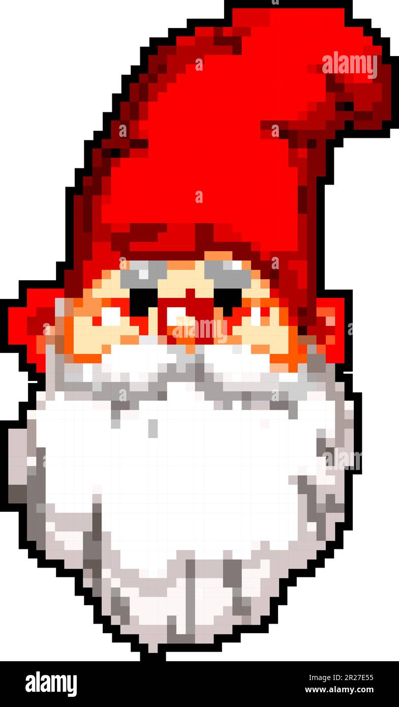 beard garden gnome game pixel art vector illustration Stock Vector ...