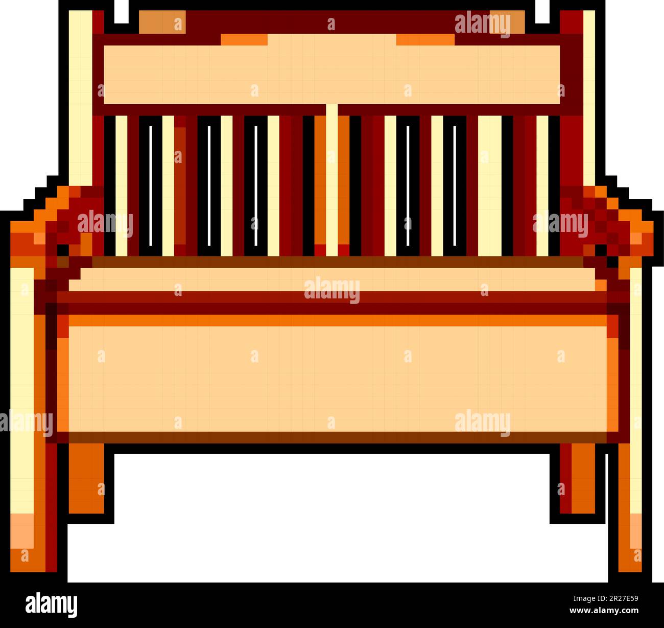 furniture garden outdoor bench game pixel art vector illustration Stock ...