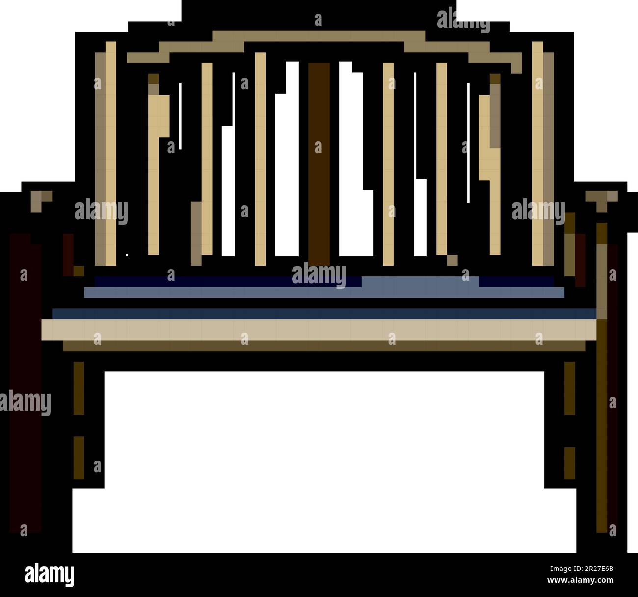 park garden outdoor bench game pixel art vector illustration Stock ...