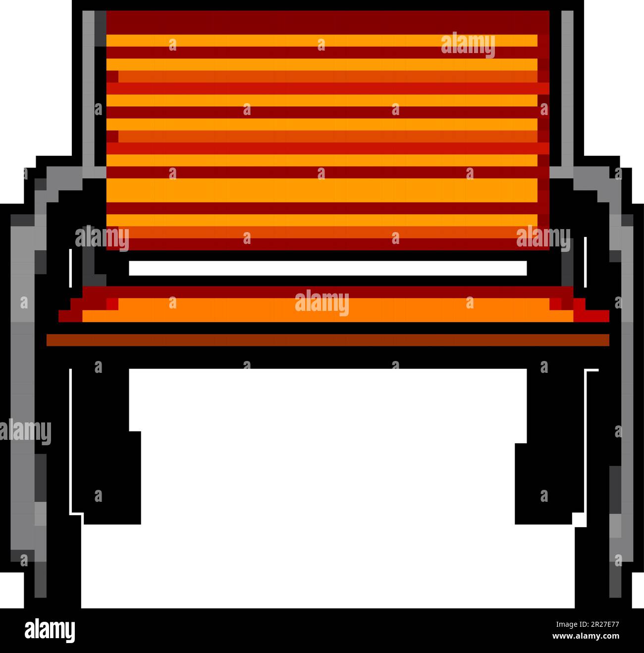 seat garden outdoor bench game pixel art vector illustration Stock ...