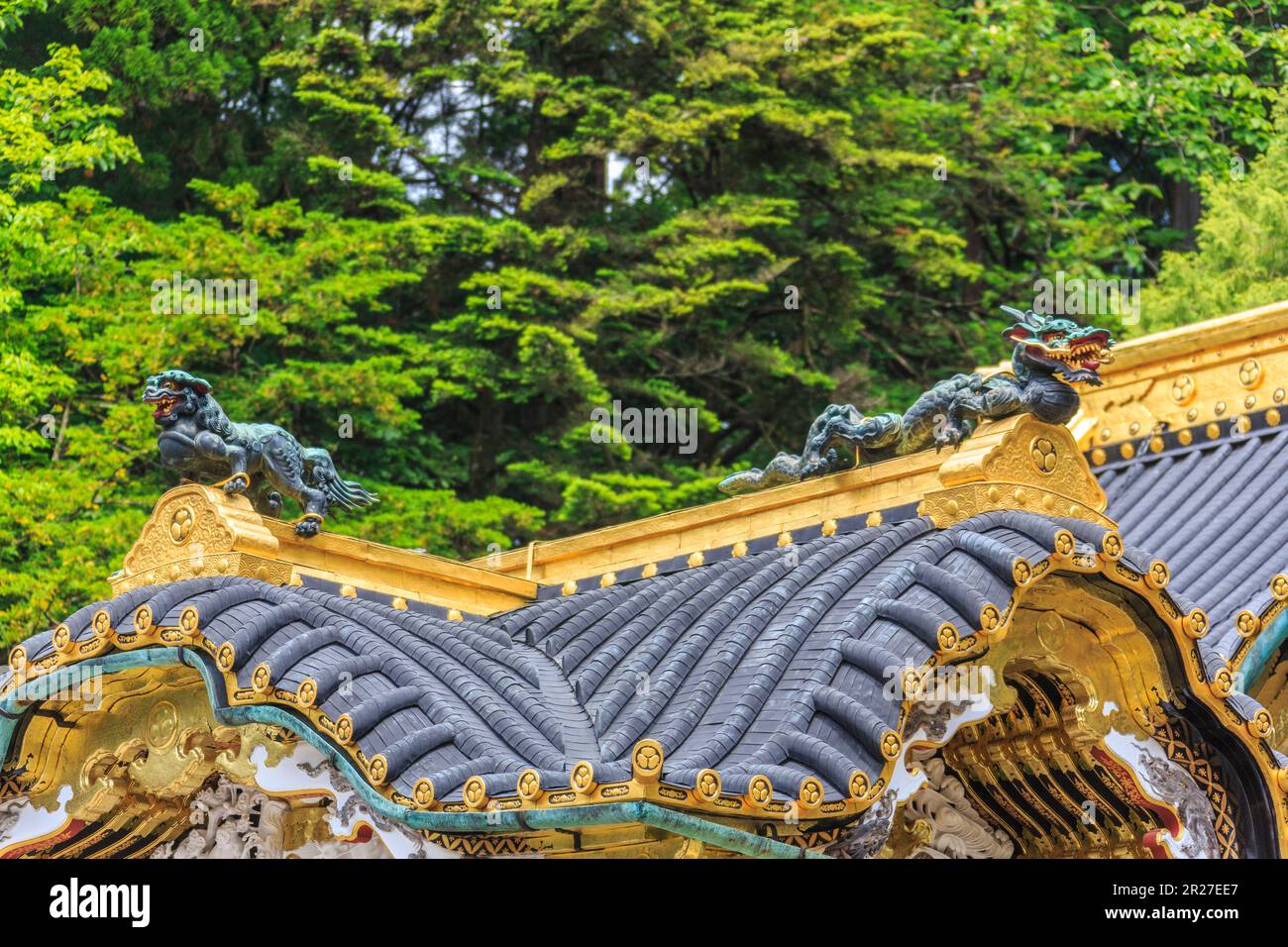 roofs of Karamon (large gate with a karahafu gable Stock Photo - Alamy