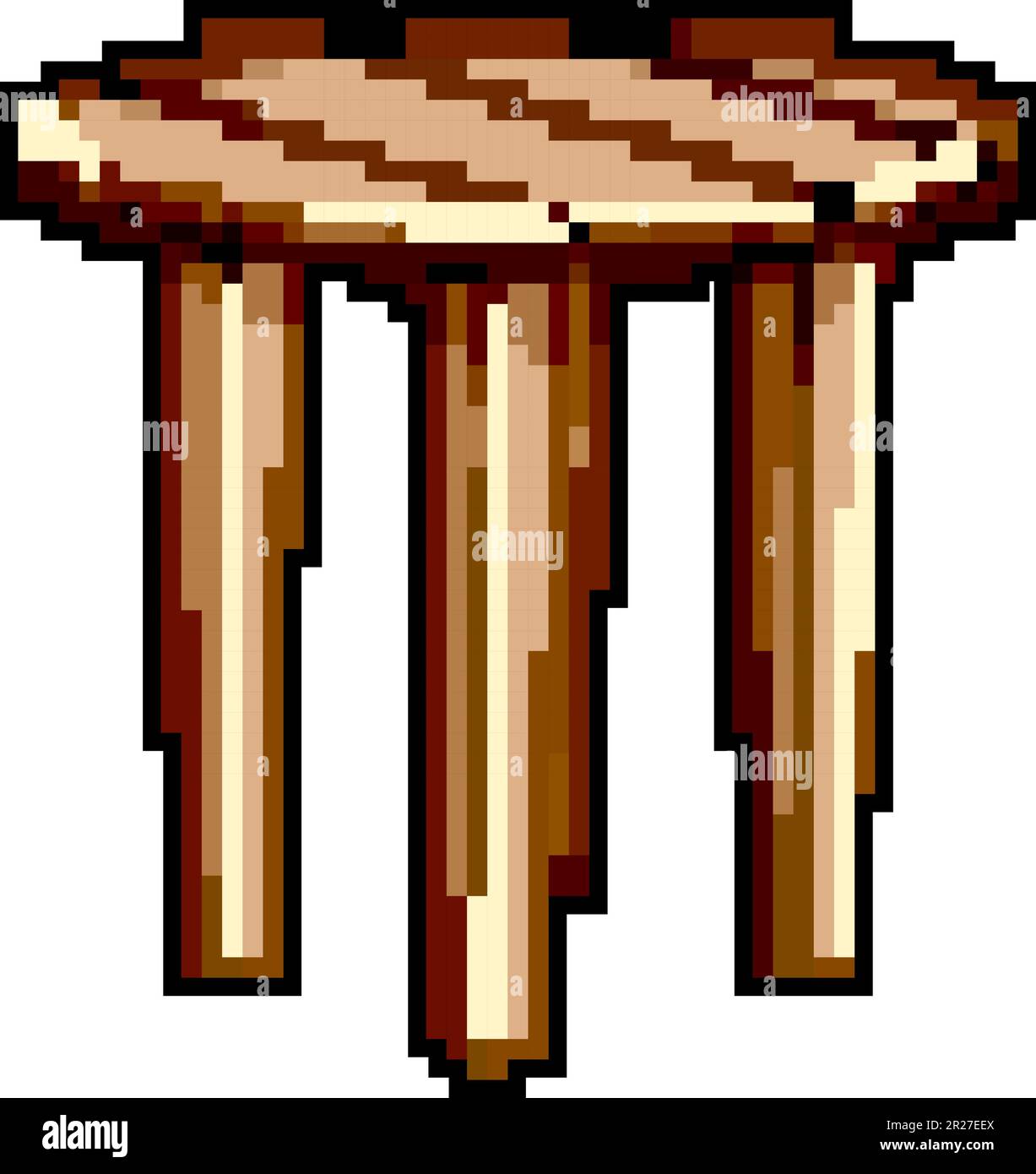 nature garden outdoor table game pixel art vector illustration Stock ...