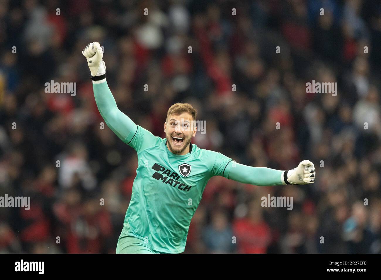 Curitiba, Brazil. 17th May, 2023. Lucas Perri do Botafogo in a valid ...