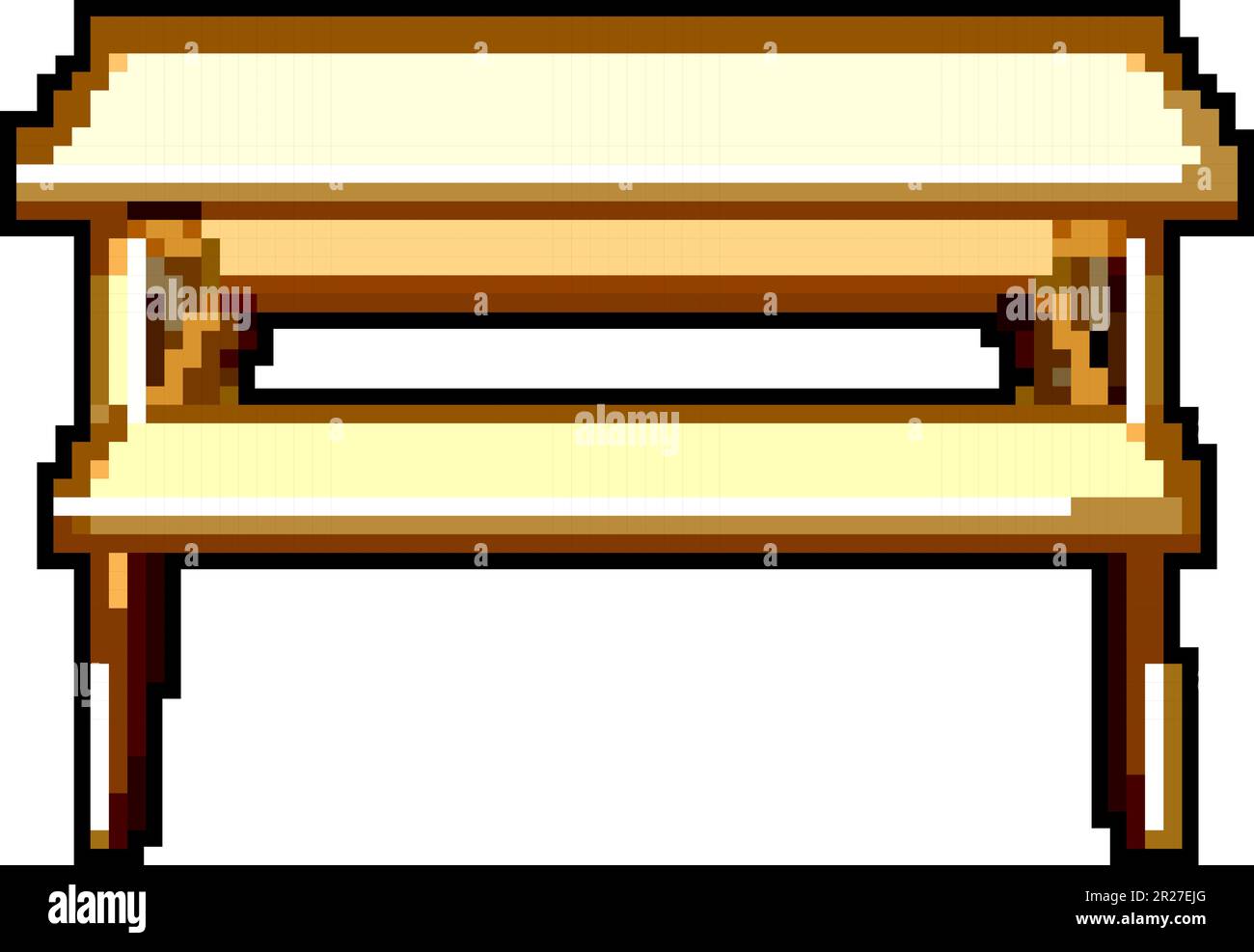 empty garden outdoor table game pixel art vector illustration Stock ...