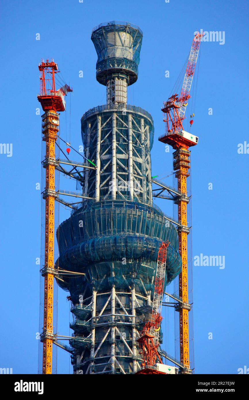 Sky tree under construction Stock Photo - Alamy