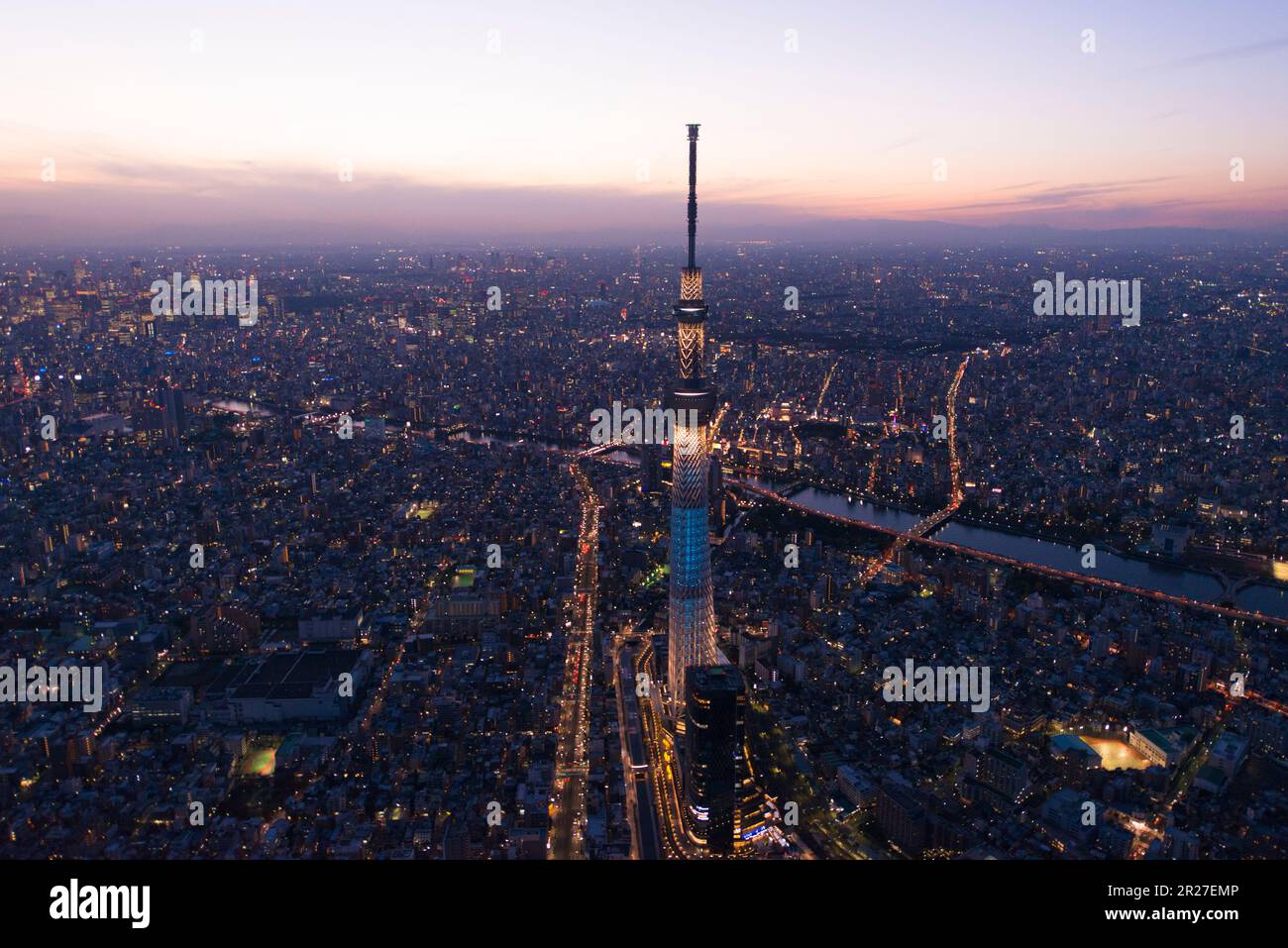 Aerial view of tokyo sky tree hi-res stock photography and images - Alamy