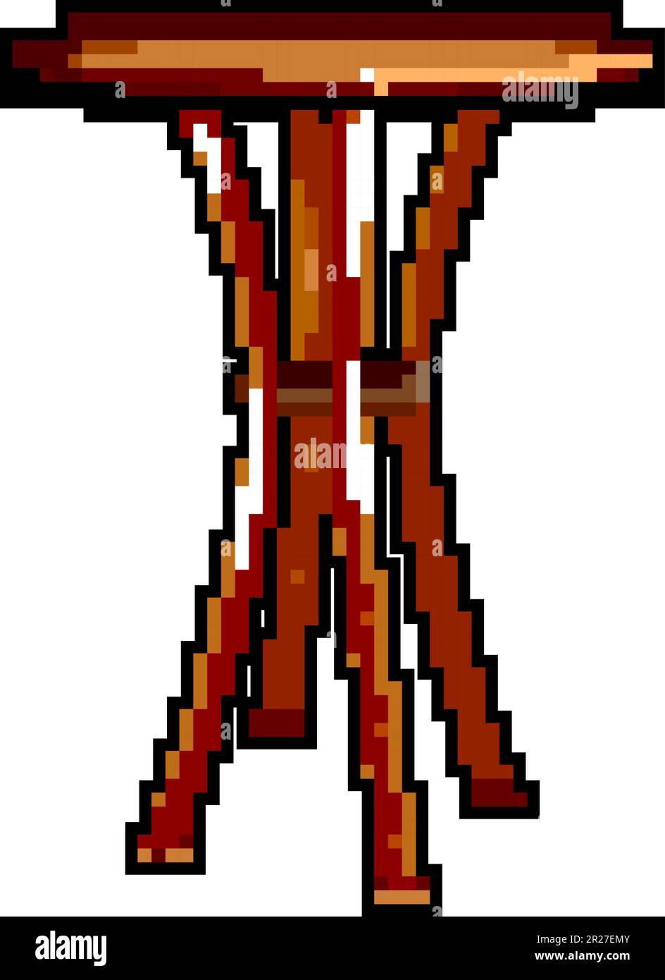 space garden outdoor table game pixel art vector illustration Stock ...