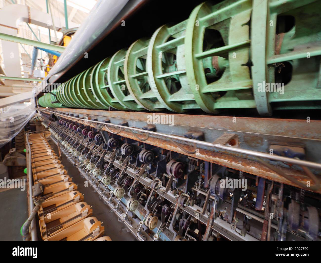 Interior of silk reeling mill of Tomioka Silk Mill Stock Photo - Alamy