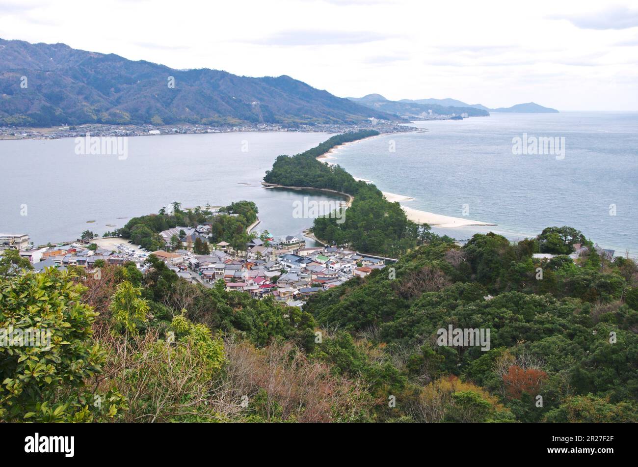 Amanohashidate and Amanohashidate Onsen Stock Photo - Alamy