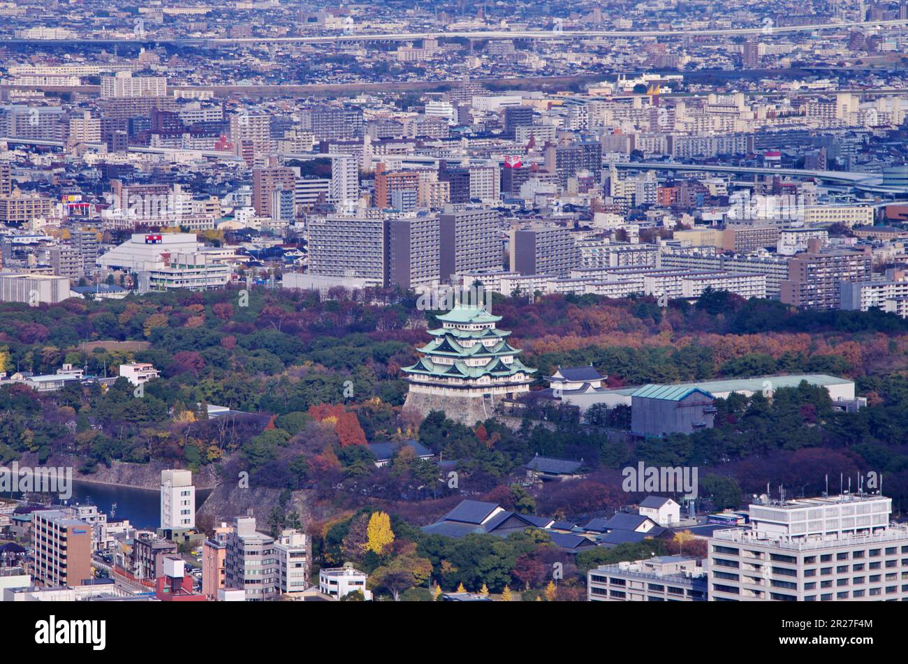Nagoya Castle and Nagoya urban area Stock Photo - Alamy