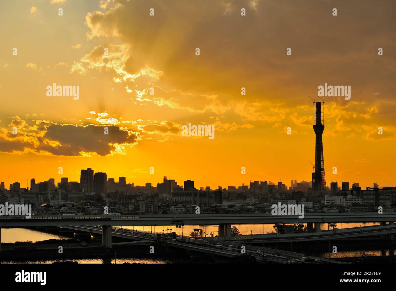 Tokyo Sky Tree and Arakawa Stock Photo - Alamy