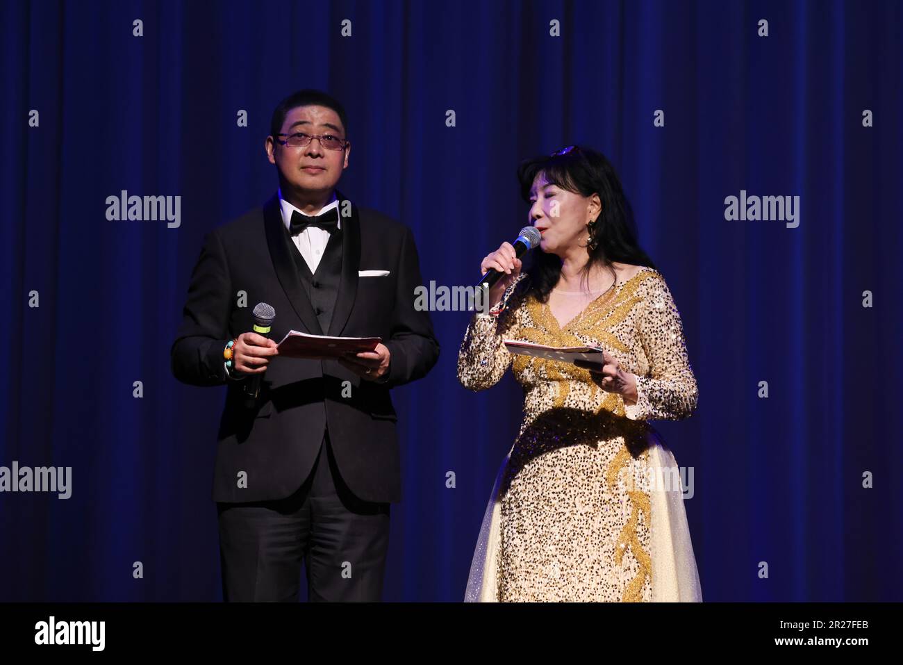 Laguna Woods, California, USA. 13th May, 2023. TV host Joey Zhou and ...